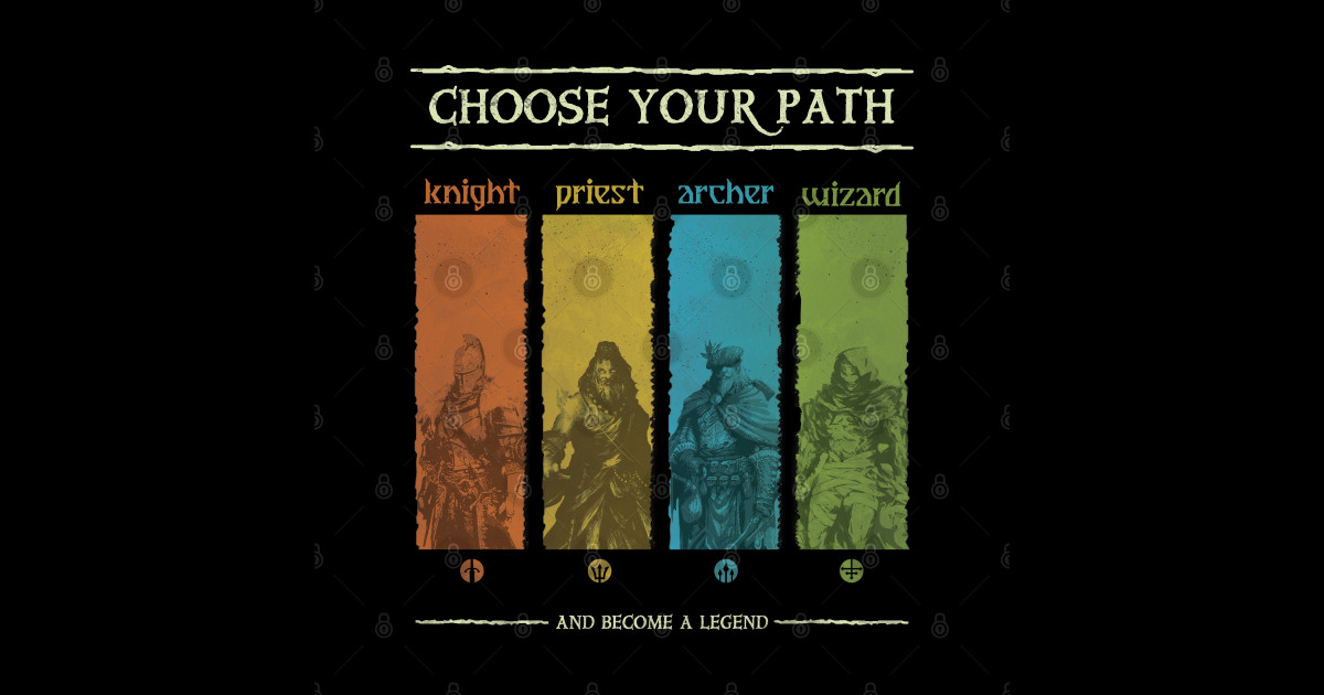 Choose Your Path, Warrior ! - Rpg Games - Sticker | TeePublic