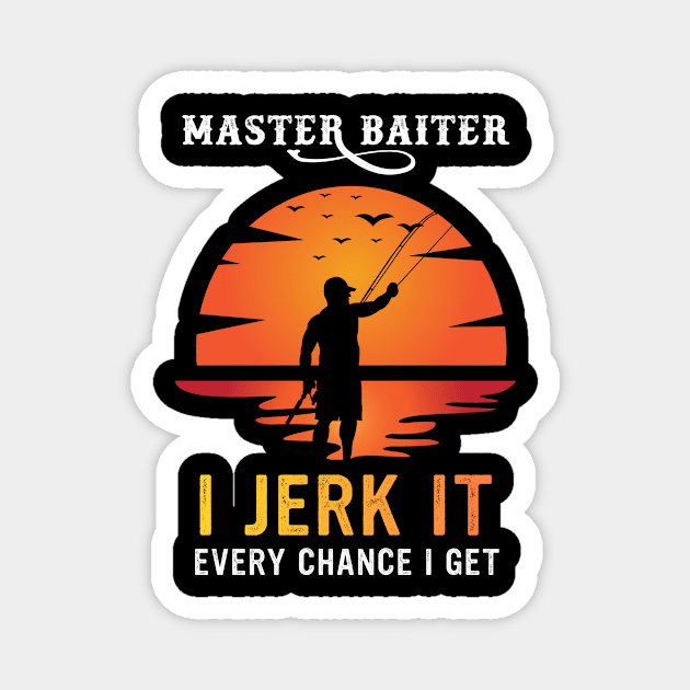 Master Baiter Funny Fishing Humor Design for Anglers and Fishermen ...