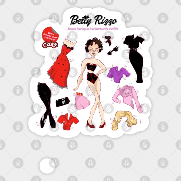Rizzo Paper Doll (GREASE) - Rizzo Grease - Sticker | TeePublic