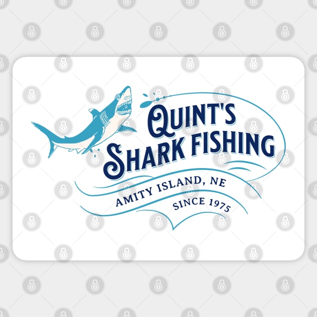 Quint's Shark Fishing - Amity Island - Quints Shark Fishing - Sticker ...