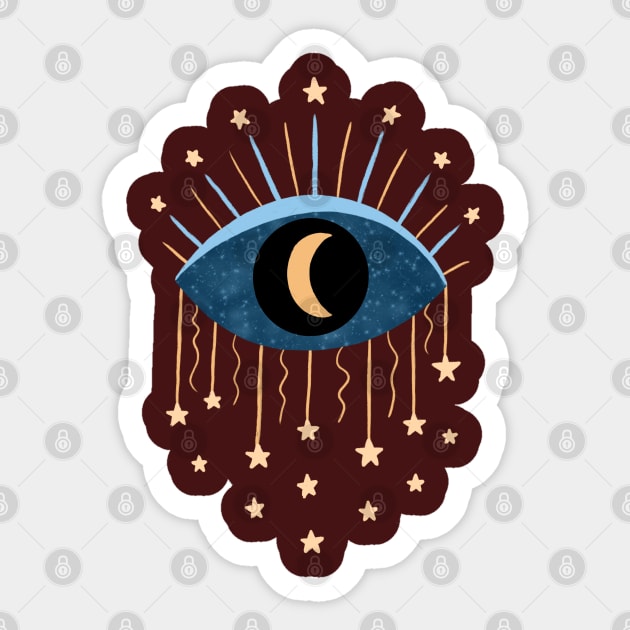Magic Eye On Night Sky - Magic Eye - Sticker | TeePublic