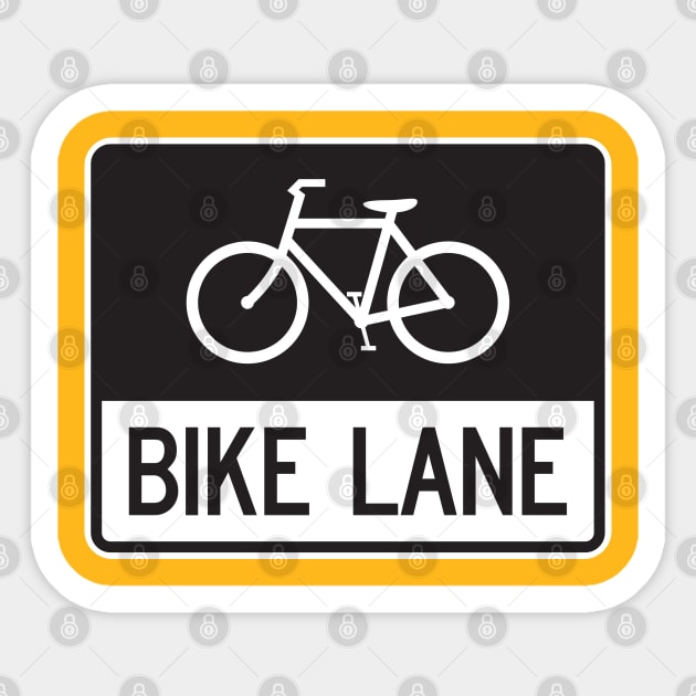 MUTCD Bike Lane Sign R03-17 - Bike Lane Sign - Sticker | TeePublic