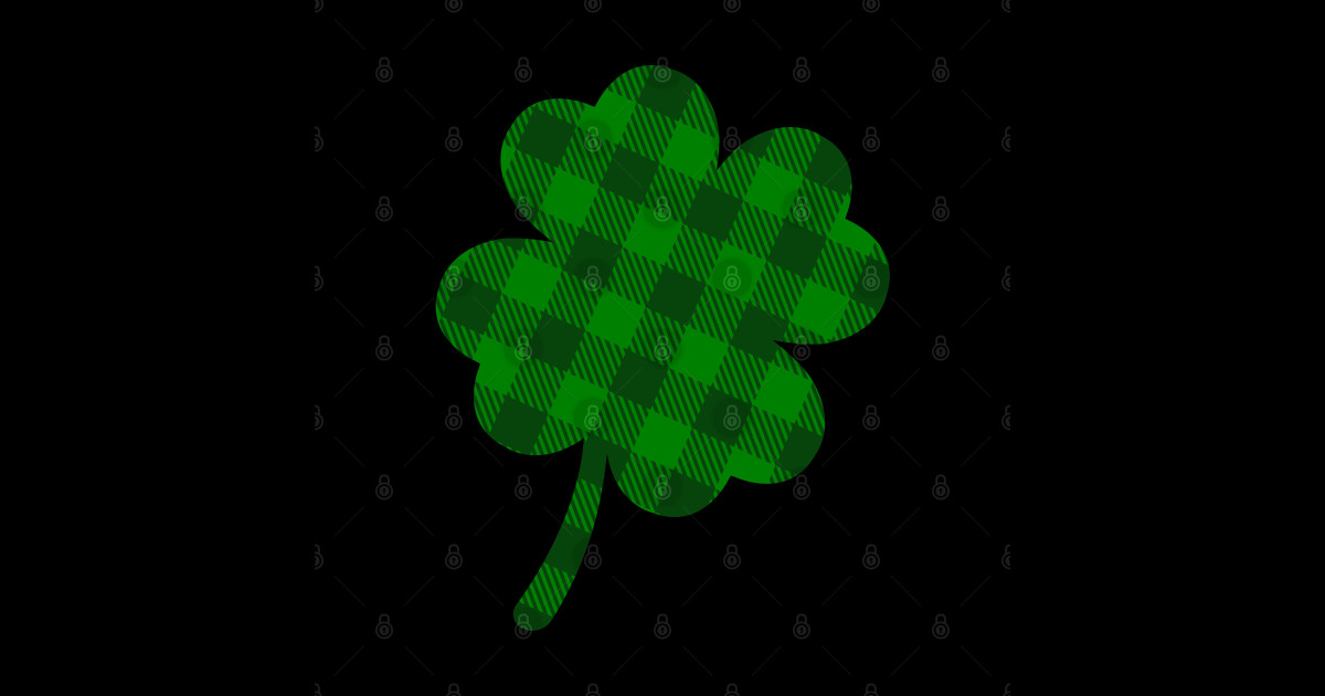 Plaid Clover - Saint Patricks Day - Pin | TeePublic