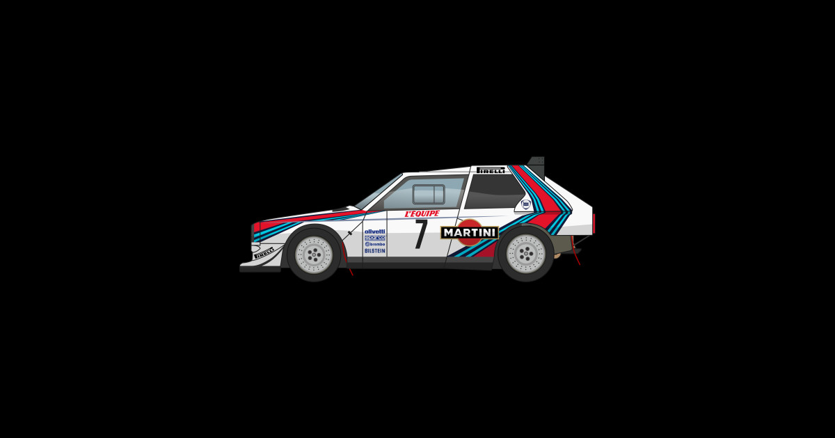 Lancia Delta S2 Rally Martini Racing - Lancia Delta - Sticker | TeePublic