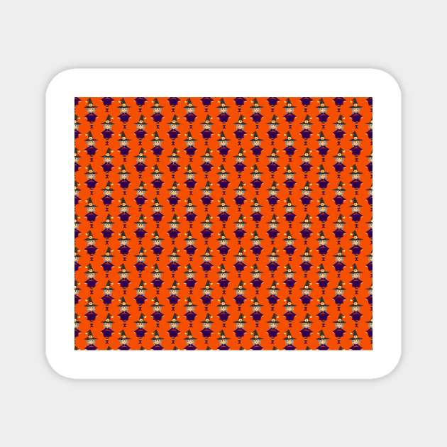 Gray Haired Witch Pattern - Witch - Magnet | TeePublic