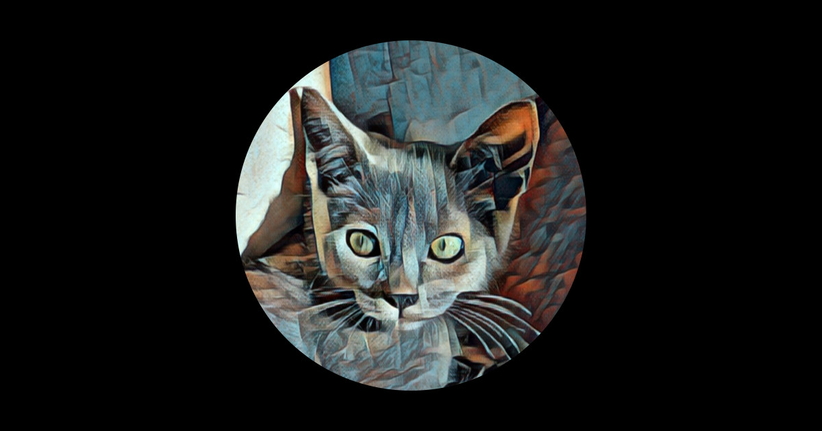 Curious floppy cat - Curious Floppy Cat - Sticker | TeePublic