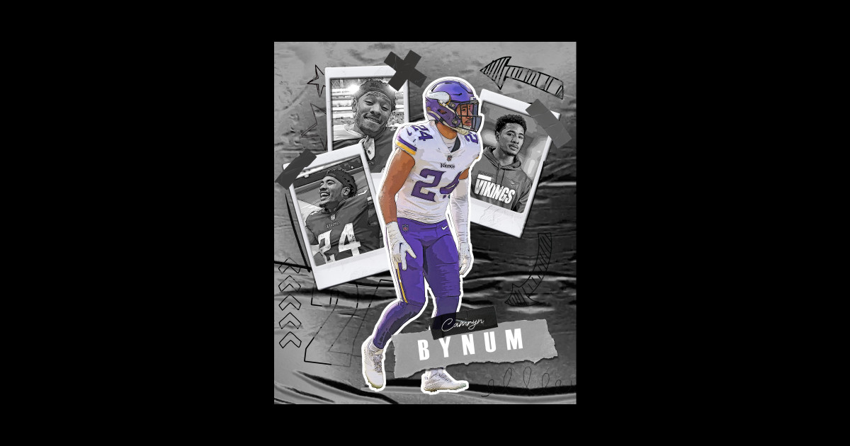 Camryn Bynum football Paper Poster Vikings 5 - Camryn Bynum - T-Shirt ...