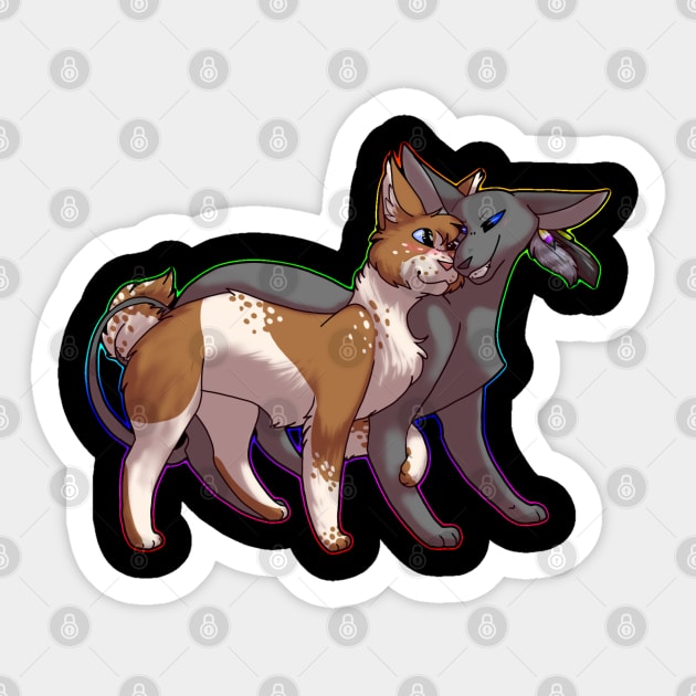 Crowfeather x Harestar - Crowfeather - Sticker | TeePublic