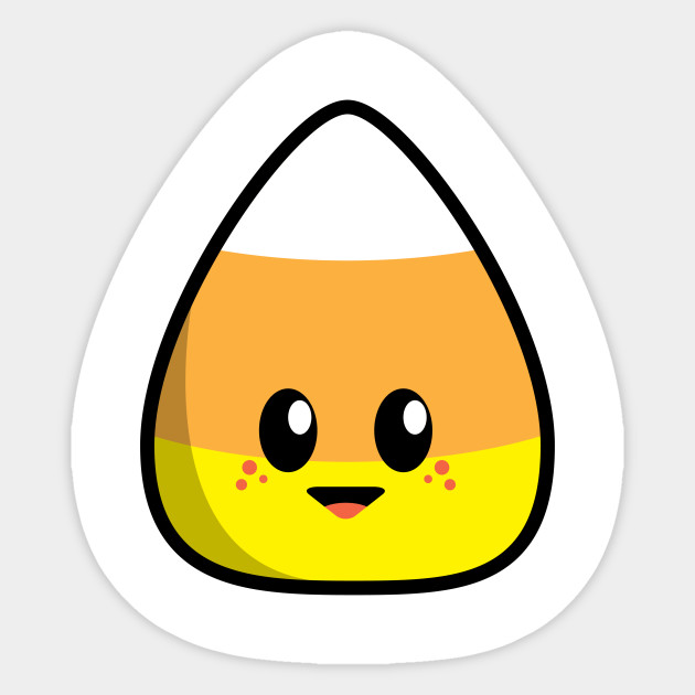 Kawaii Candy Corn - Kawaii - Sticker | TeePublic