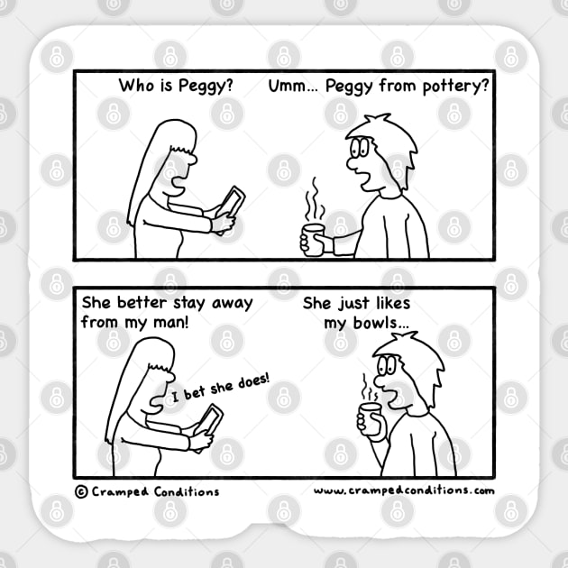 Peggy from pottery - Peggy From Pottery - Sticker | TeePublic