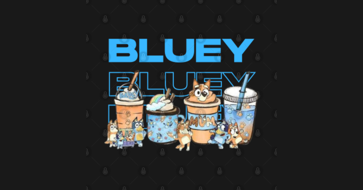 boba bluey - Bluey - T-Shirt | TeePublic