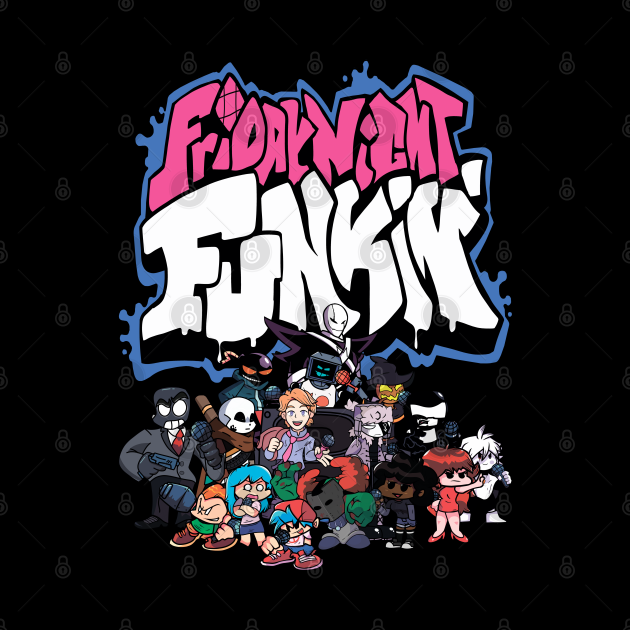 FNF characters + Mod characters - Fnf Characters - Tapestry | TeePublic