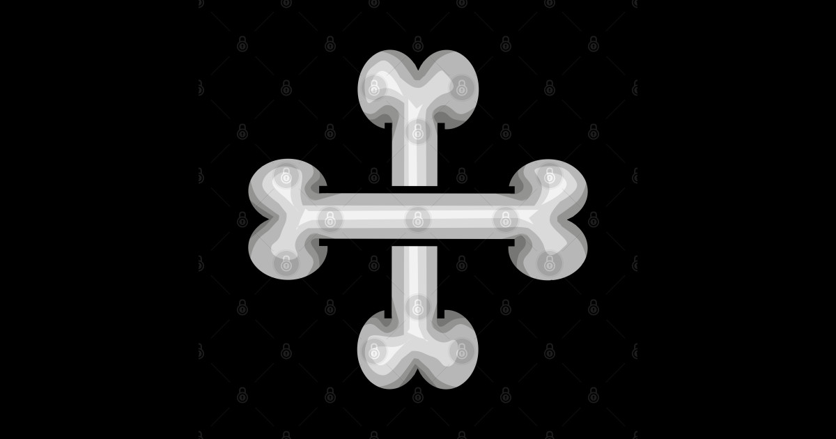 Cross Shaped Bones - Cross - Bones Skeleton - Sticker | TeePublic