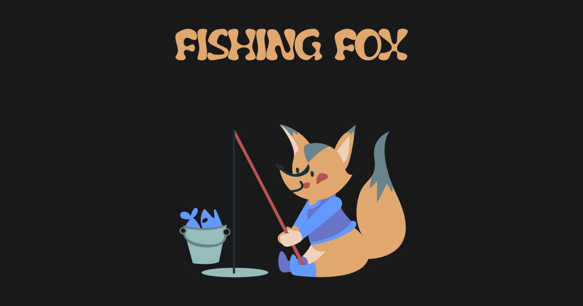The fishing fox - Fishing Gift - T-Shirt | TeePublic
