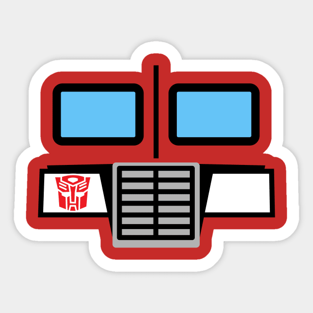 Minimalist Optimus Prime - Transformers - Sticker | TeePublic