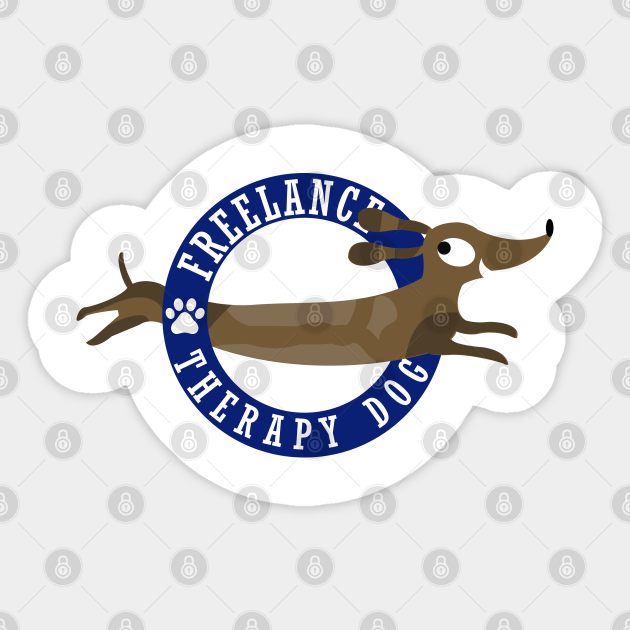 freelance therapy dog - Dog Lover - Sticker | TeePublic
