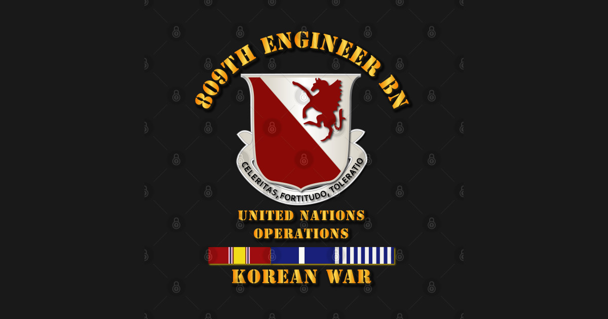809th Engineer Bn - w Korea SVC Ribbon - 809th Engineer Bn W Korea Svc ...