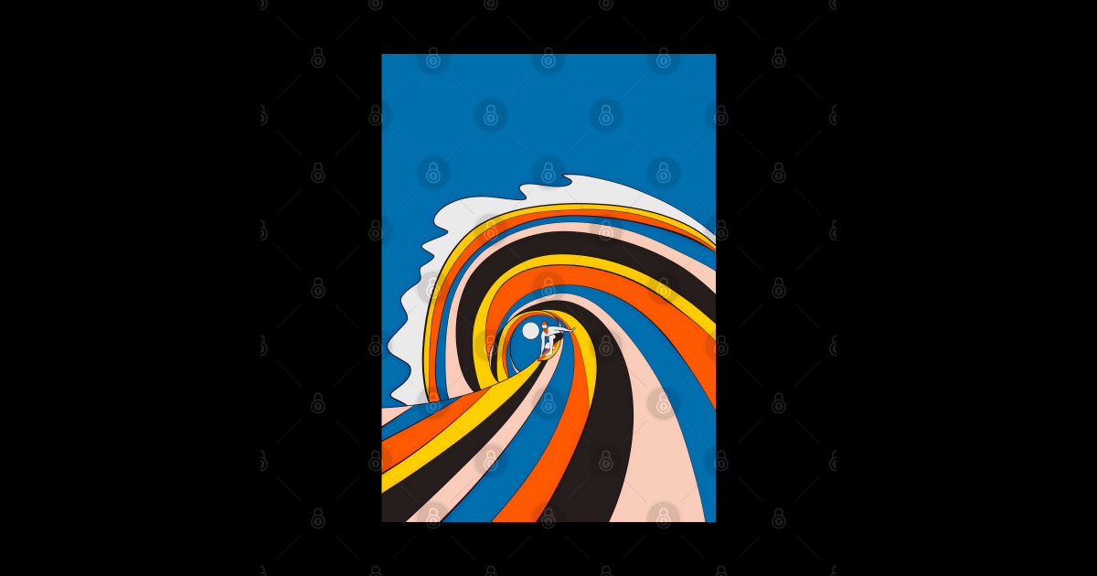 Surf the big wave - Surfing - Sticker | TeePublic