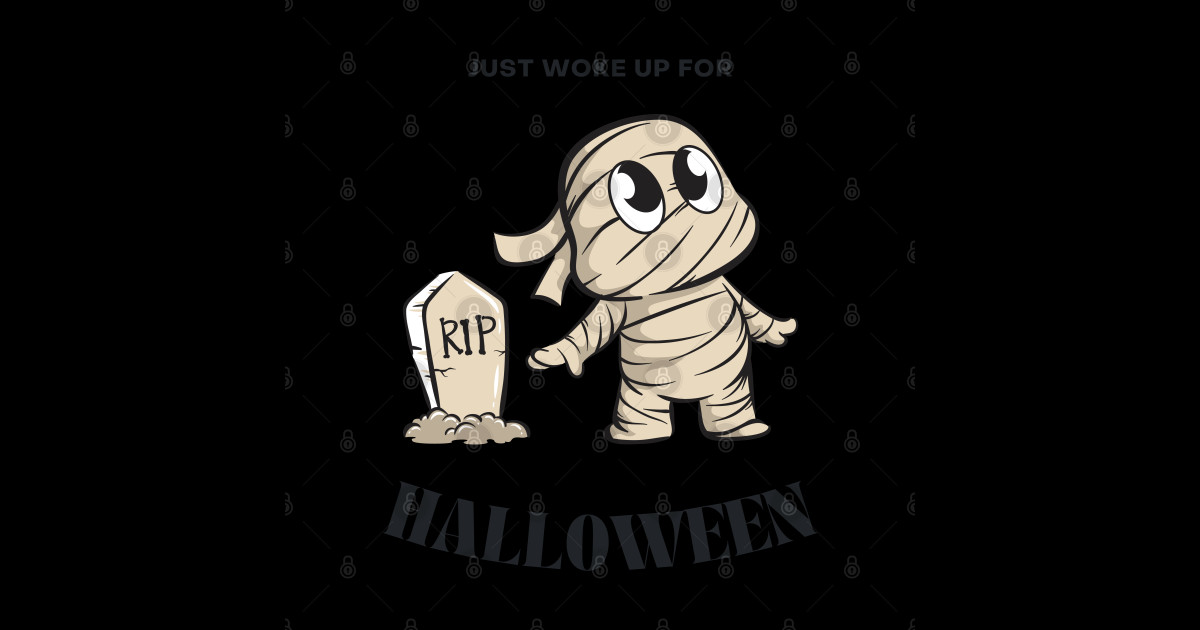 Just woke up for halloween - Halloween - Sticker | TeePublic