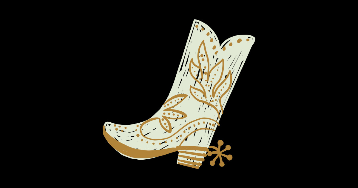 Cowboy Boot Doodle - Boot - Sticker | TeePublic