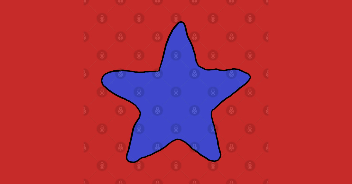 Blue star. A cute, pretty blue star drawing. - Blue Star - T-Shirt ...
