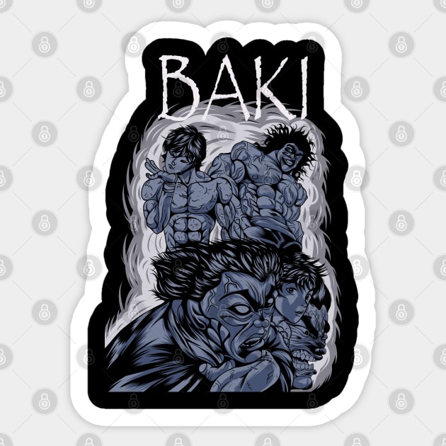 Baki and yujiro hanma - Baki Hanma - Sticker | TeePublic