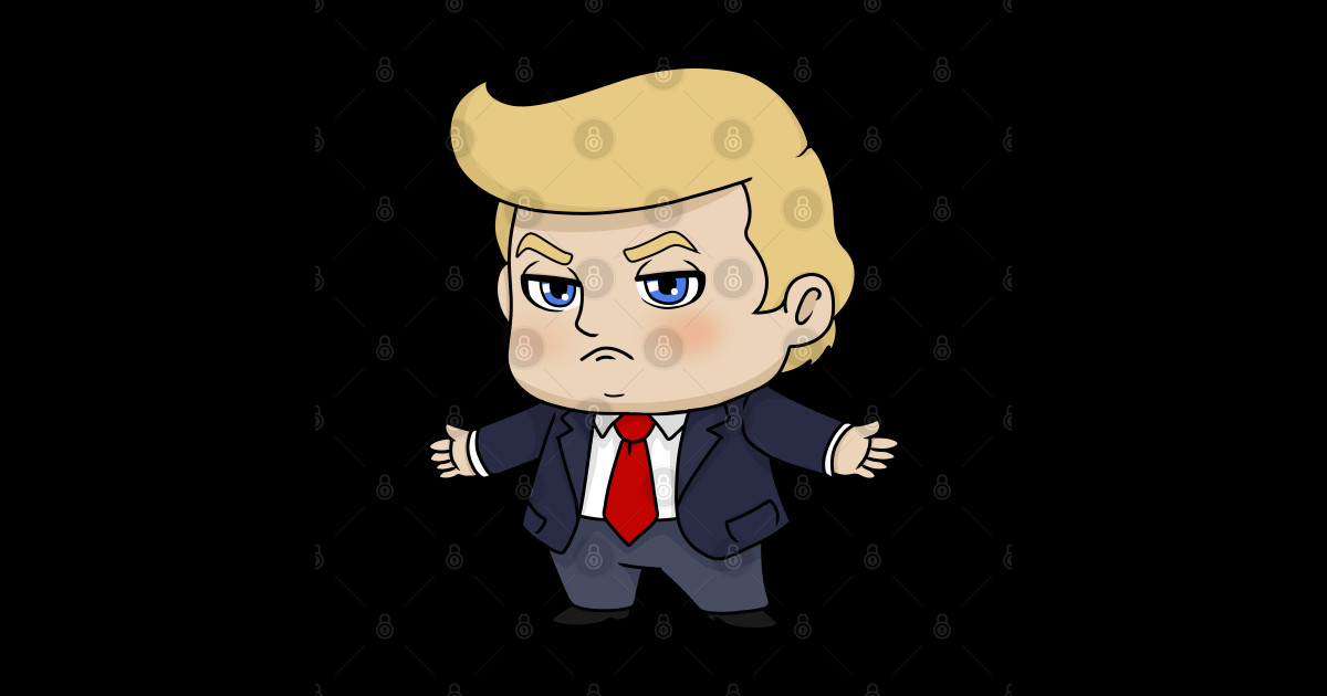 cute trump chibi - Trump - Sticker | TeePublic
