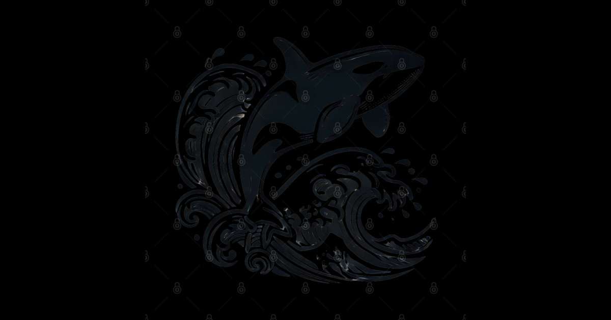 Japanese Orca – Ocean Spirit Linework Design - Orca Killer Whale ...