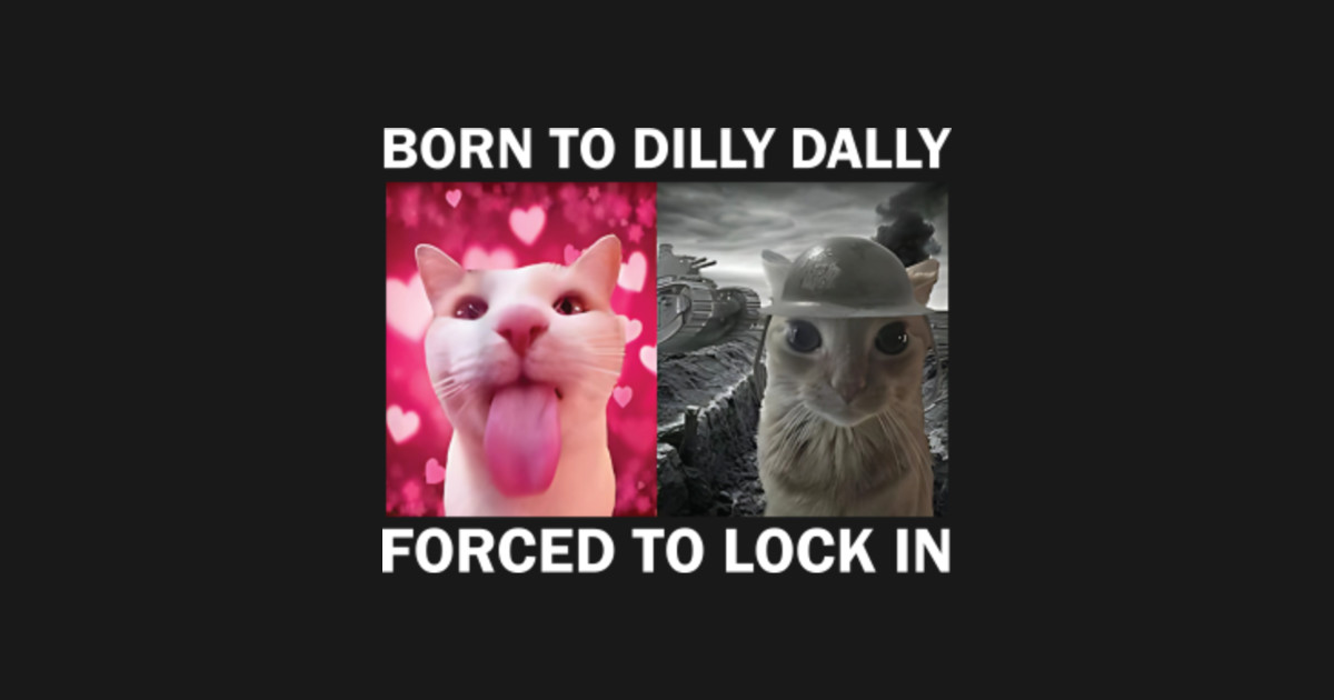 Born To Dilly Dally Forced To Lock In Cat Meme - Born To Dilly Dally ...