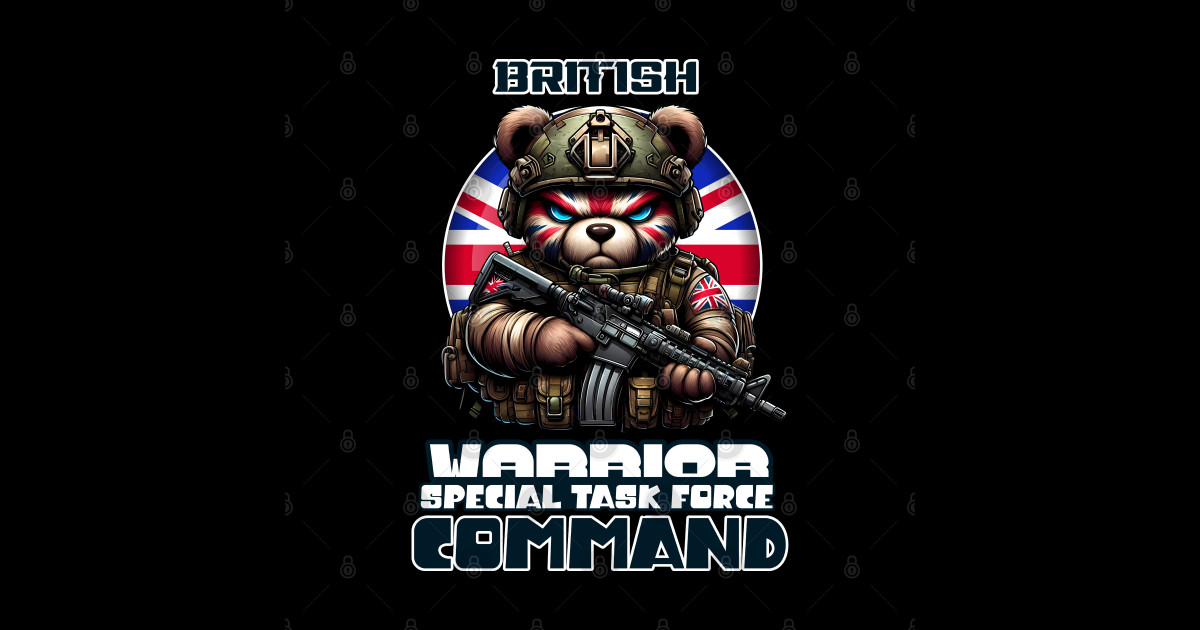 British Army Veteran "Special task Force" Commando Bear "Clean Logo ...