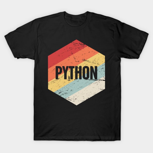 Retro Python Programming Icon - Python - T-Shirt | TeePublic
