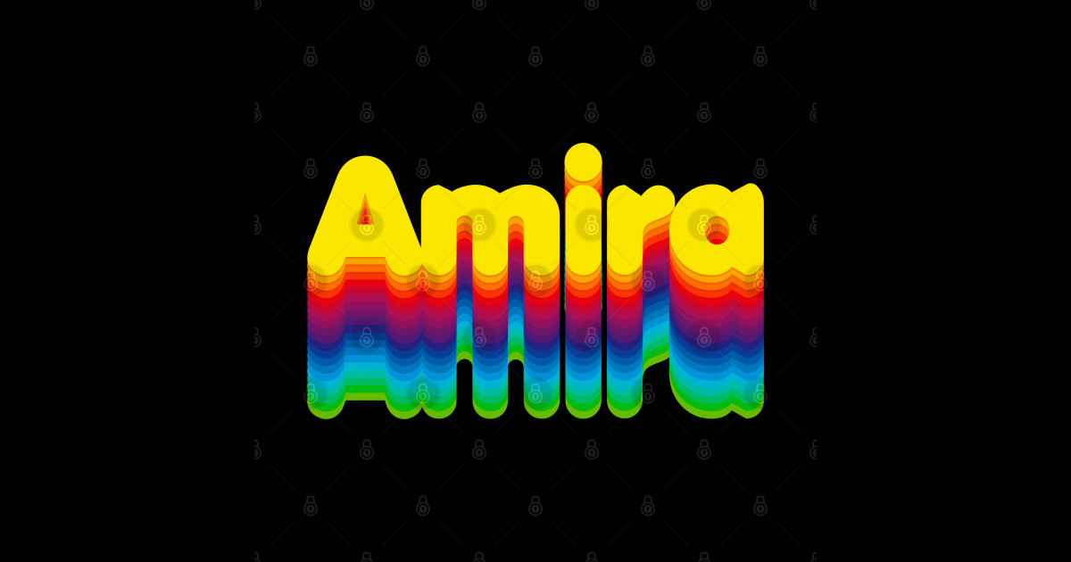 Rainbow Layers Amira Name Label Rainbow Layers Amira Name Label Sticker Teepublic