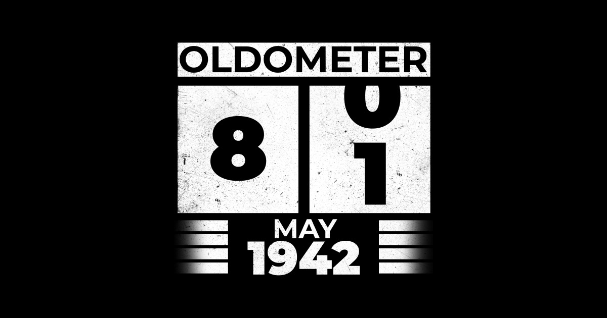Oldometer 81 Years Old Born In May 1942 - 81st Birthday - Sticker ...