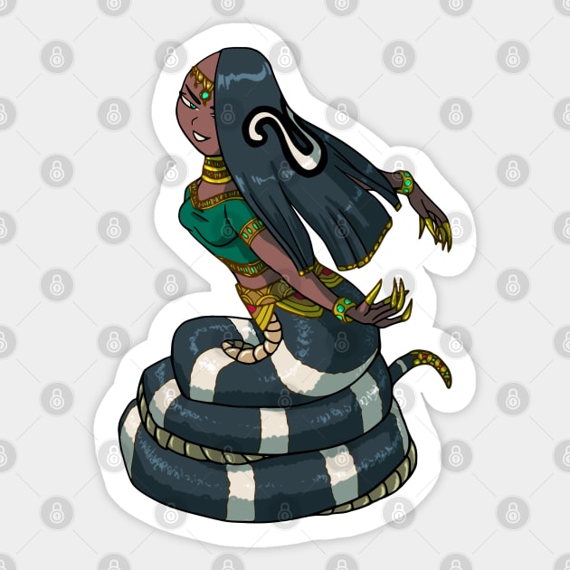 Female Cobra Naga MONSTER GIRLS Series I - Naga - Sticker | TeePublic