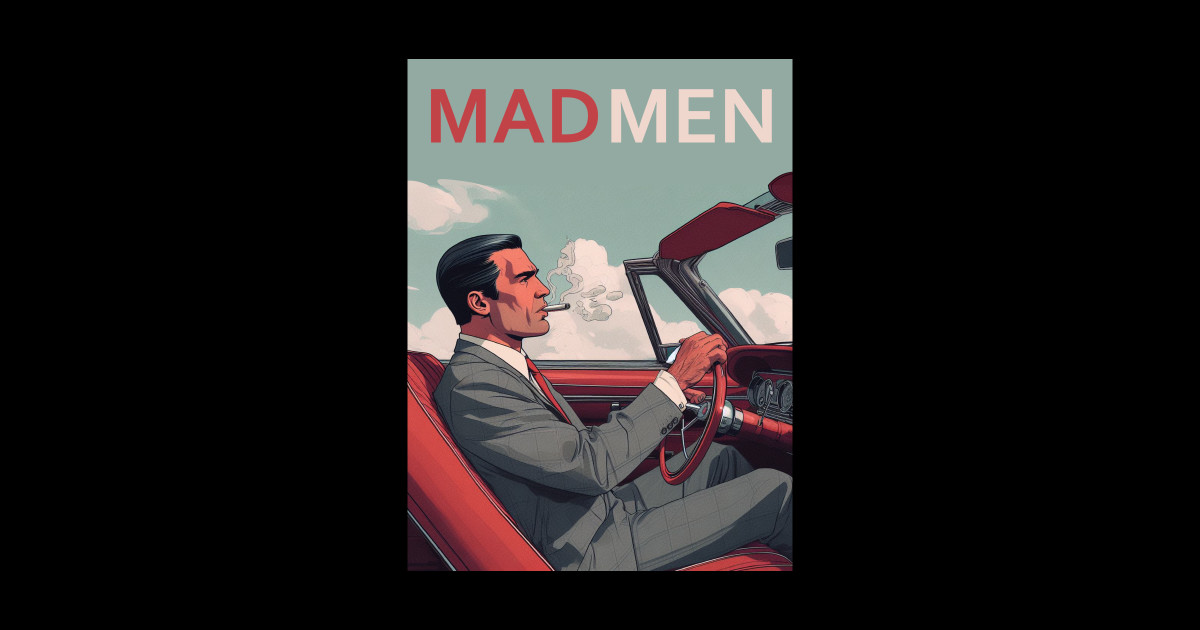 MadMen Don Draper Car - Madmen - Sticker | TeePublic