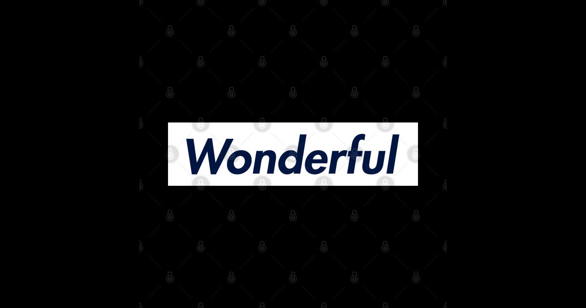 SUPER LOGO WONDERFUL - Wonderful - Sticker | TeePublic