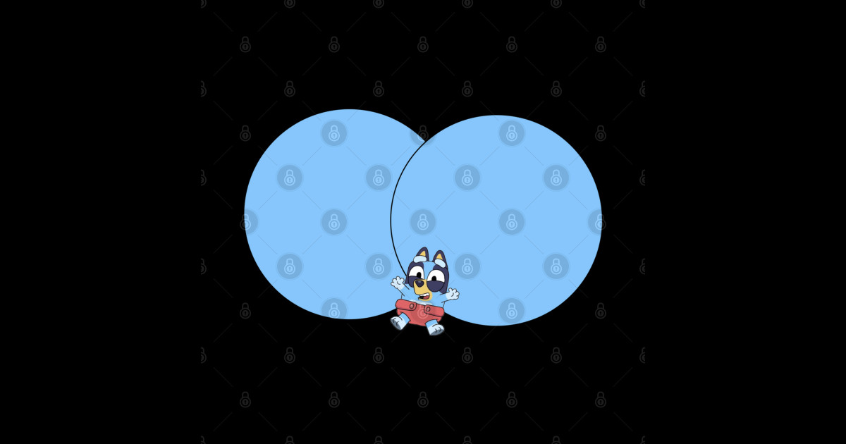 Baby Bluey Heeler Gets Butt Fat - Bluey And Bingo - Tapestry | TeePublic