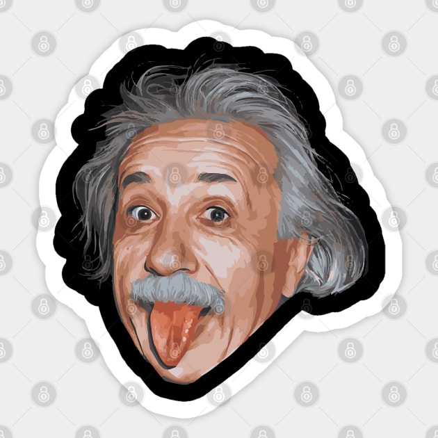 albert einstein meme - Einstein - Sticker | TeePublic