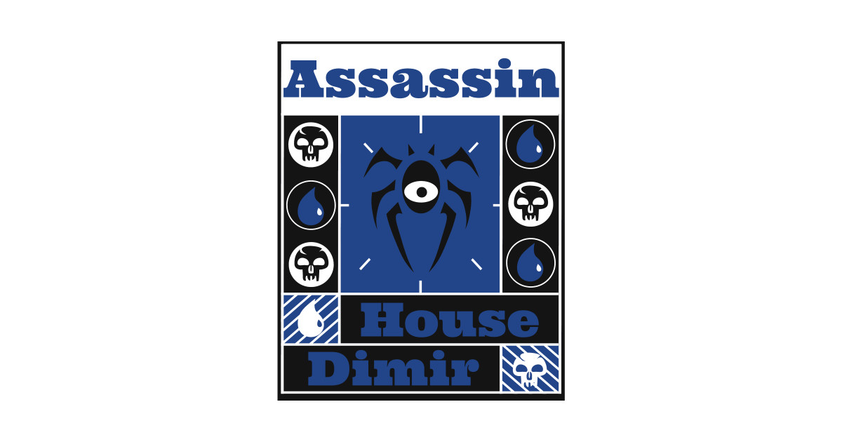 House Dimir | Assassin | MTG Guild Black & Blue on White Design - Magic ...
