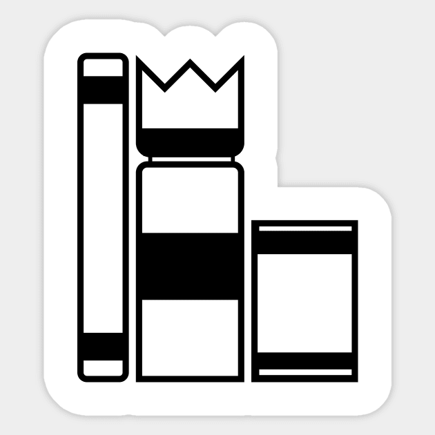 Kubb Pieces Black Outline - Kubb - Sticker | TeePublic