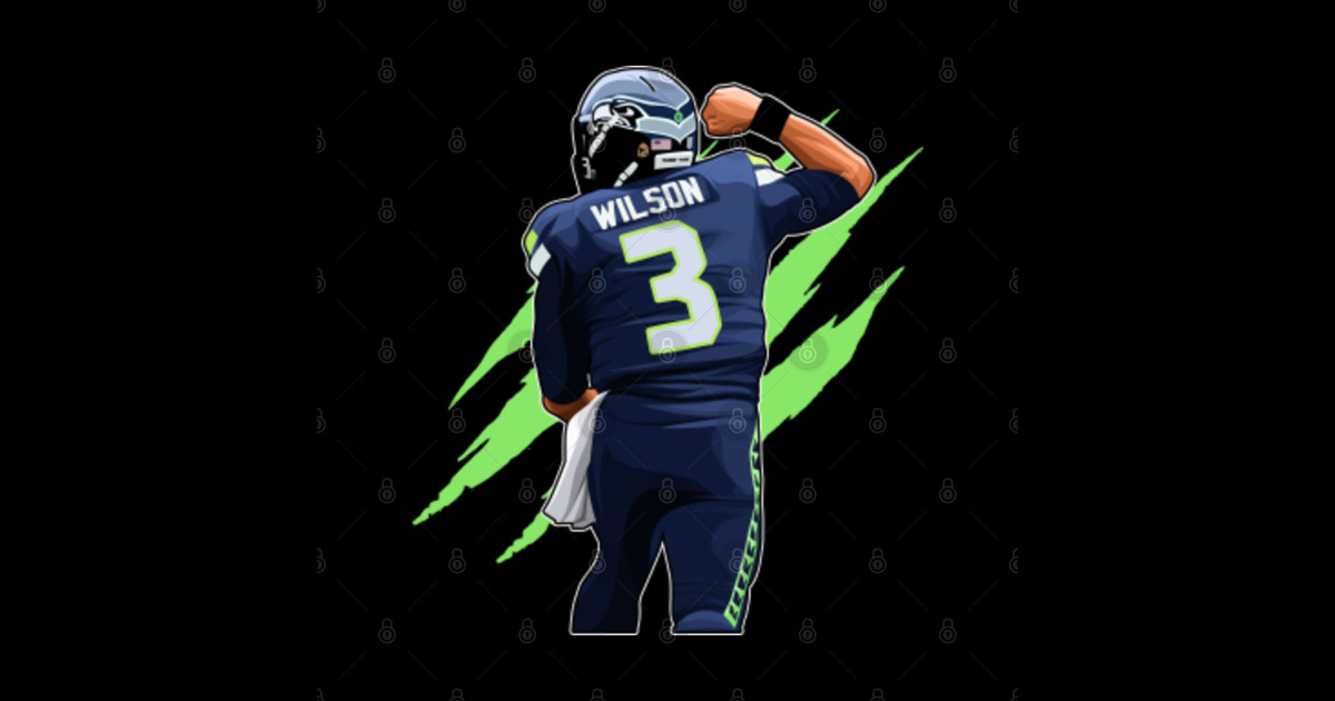 Russell Wilson Power Sign #3 Claw - Russell Wilson - Sticker | TeePublic