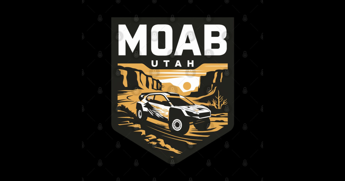 Moab Utah Off Road Rally Car - Moab - Sticker | TeePublic
