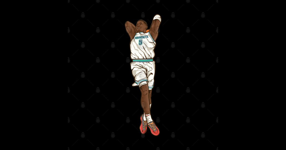 Anthony Edwards Dunk Cartoon - Anthony Edwards - Sticker | TeePublic