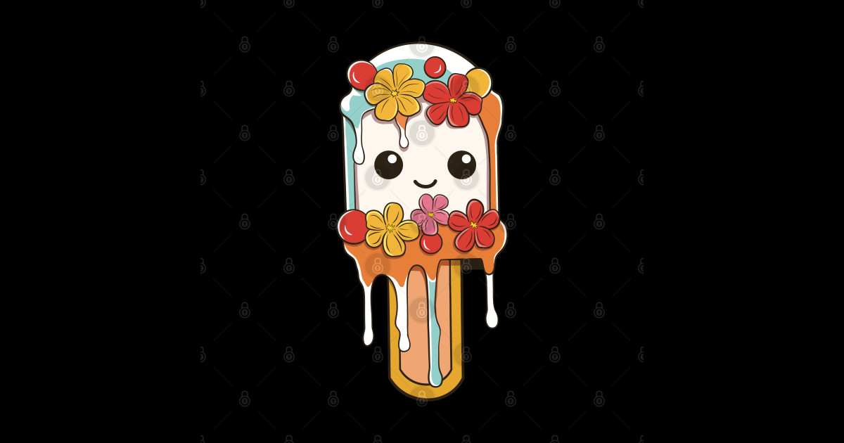 Cute Happy Popsicles - Popsicle Stick - Sticker | TeePublic