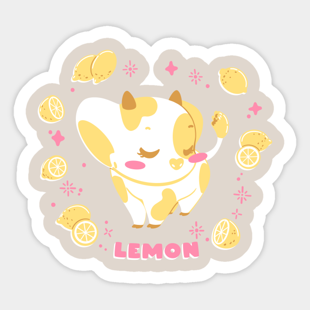 Lemon Cow - Lemon Cow - Sticker | TeePublic