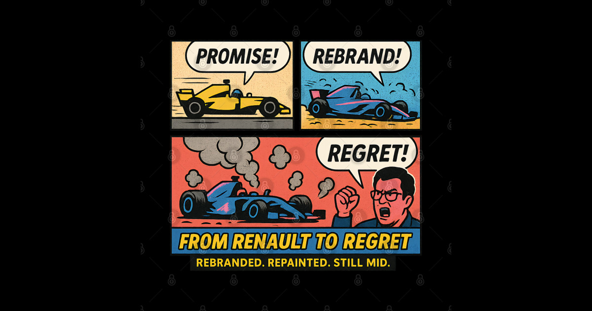 Rebrand Renault - Alpine F1 - Sticker | TeePublic