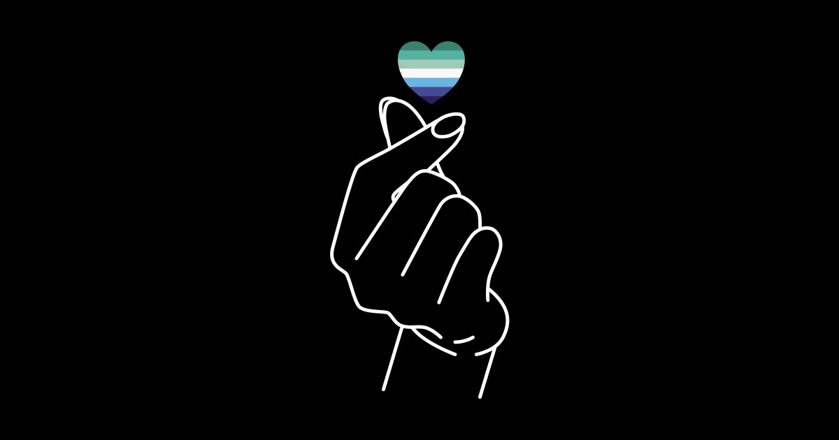 Mlm Gay Man Pride Flag Korean Love Sign Gay Pride Sticker Teepublic