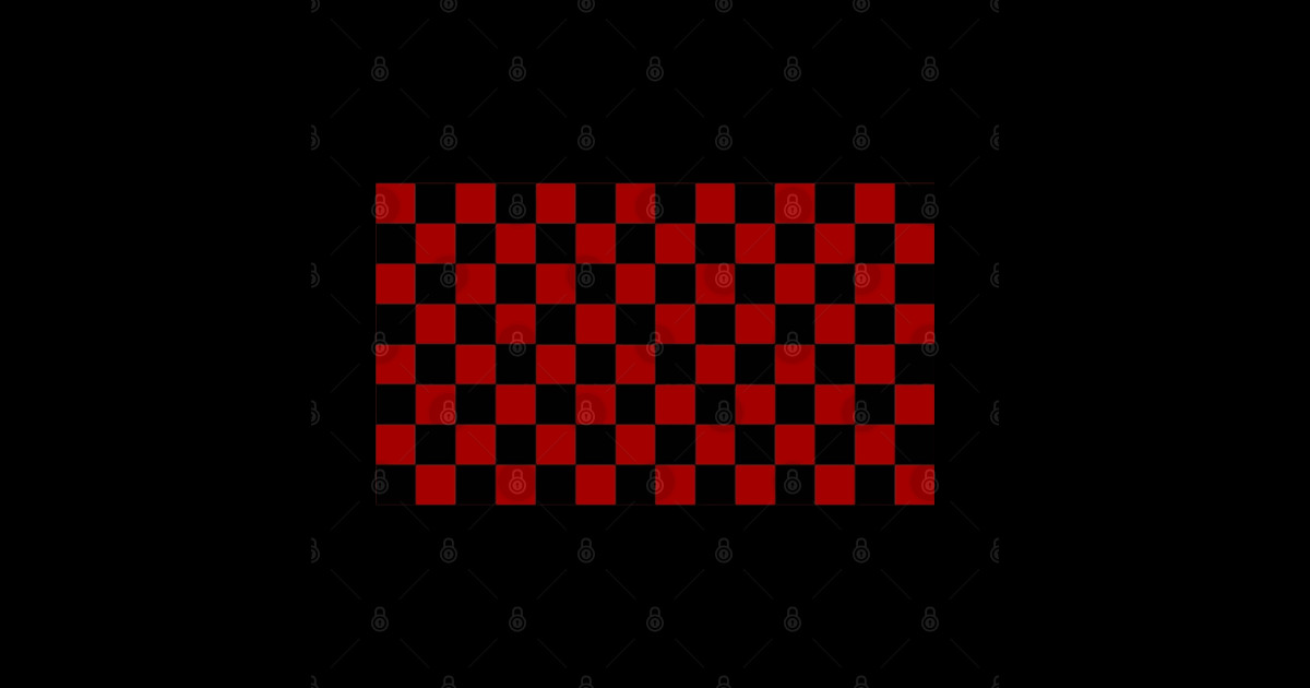 red and black checkered design - Checkered - Sticker | TeePublic