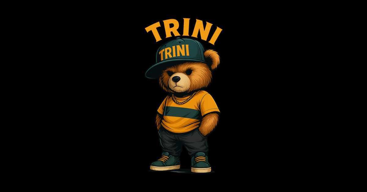 Unapologetically Trini Cool Teddy Bear Trinidad Flag Art Shirt - Trini ...