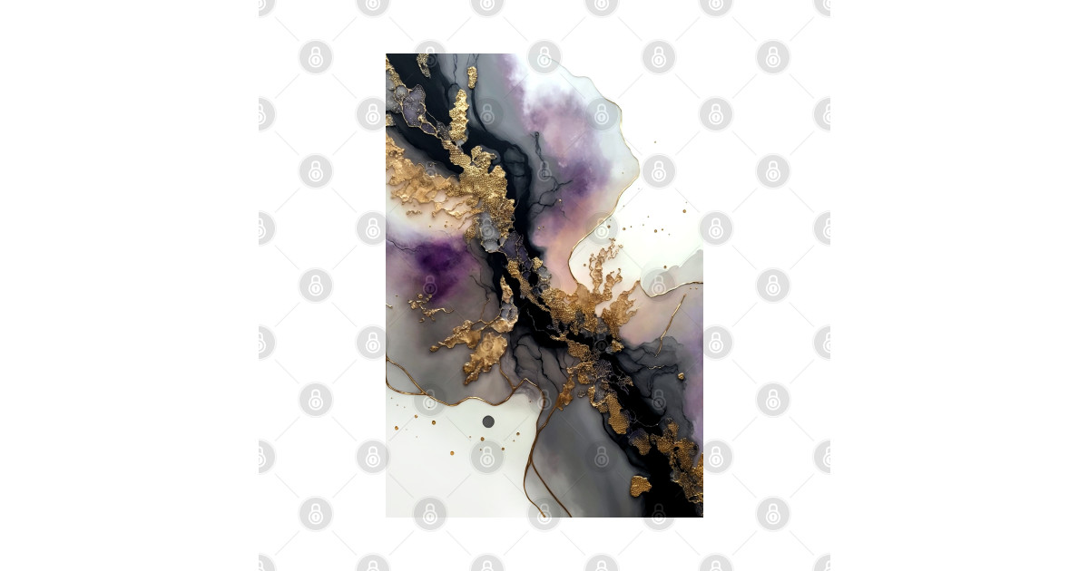 Frosted Gold - Abstract Alcohol Ink Art - Abstract - T-Shirt | TeePublic